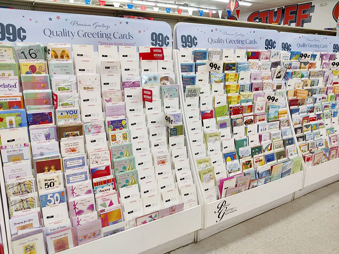Greeting cards for 99&cent; that say "I remembered your special day" without saying "I spent your gift money on the card."