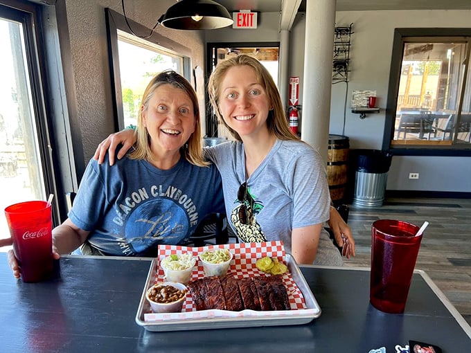Nothing says "we made the right choice" like the smiles of satisfied diners. That tray of ribs is about to create a memory that taste buds will reminisce about for years.