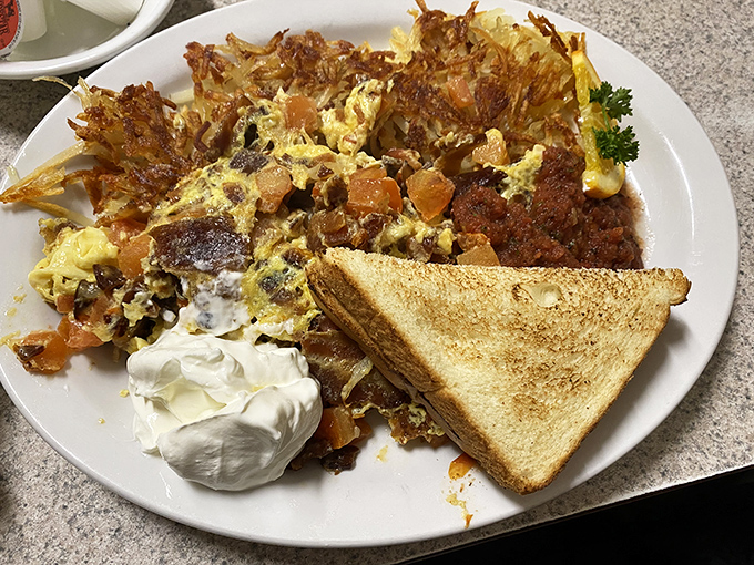 Hash browns done right&mdash;crispy exterior giving way to tender potato within&mdash;the unsung hero of countless memorable breakfasts.