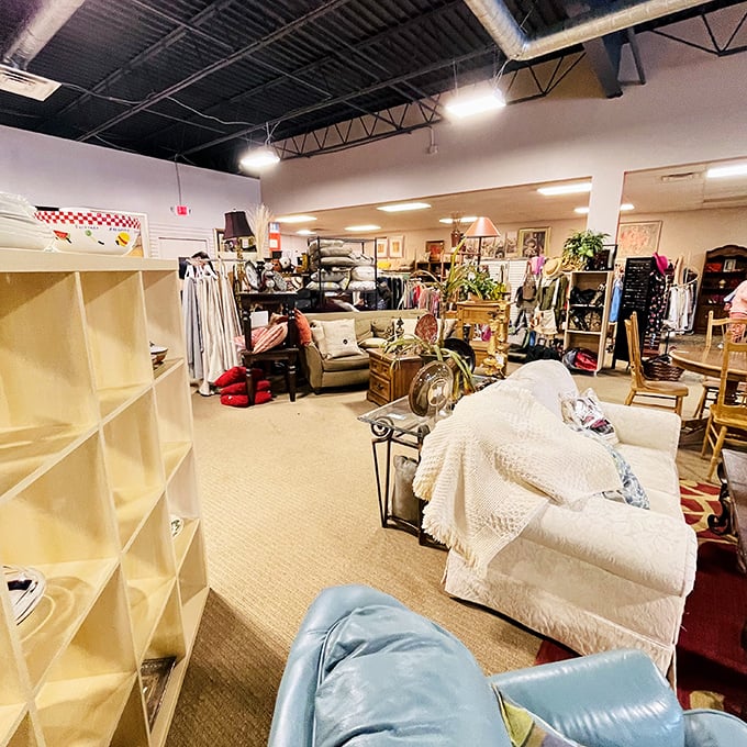 The home essentials section&mdash;proof that one person's "we have too many serving platters" is another's "finally, the perfect hostess gift!"