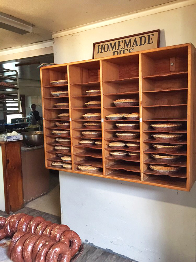 The "Homemade Pies" sign is the understatement of the century. These aren't just homemade&mdash;they're the reason people willingly drive hours before sunrise.