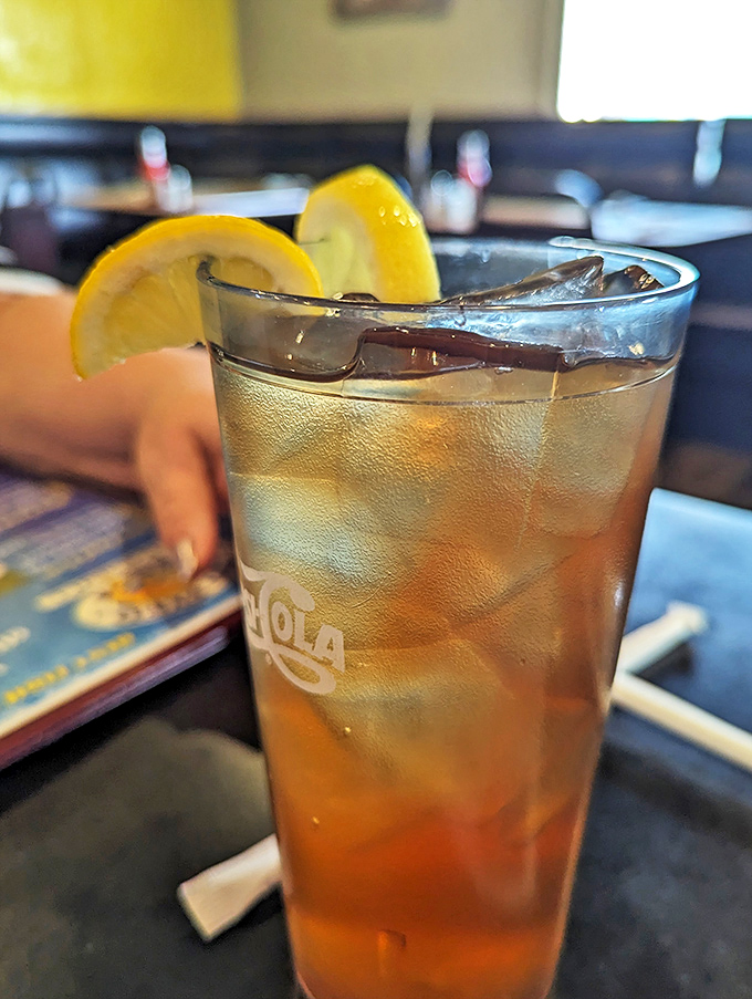 An iced tea so refreshing it deserves its own spa day. Those lemon slices aren't garnish&mdash;they're jewelry for your beverage.