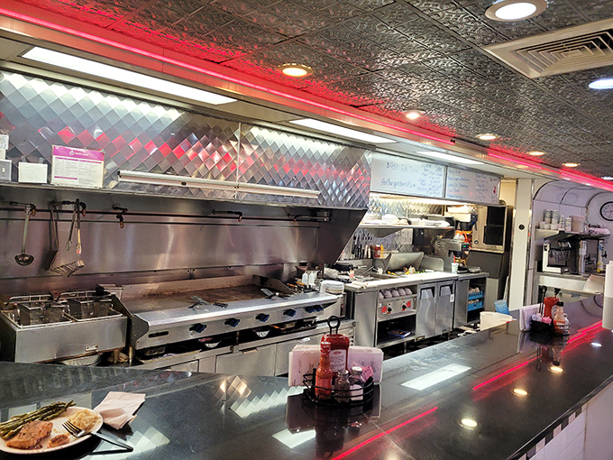 Behind every great diner is a kitchen that could teach NASA something about efficiency in small spaces.