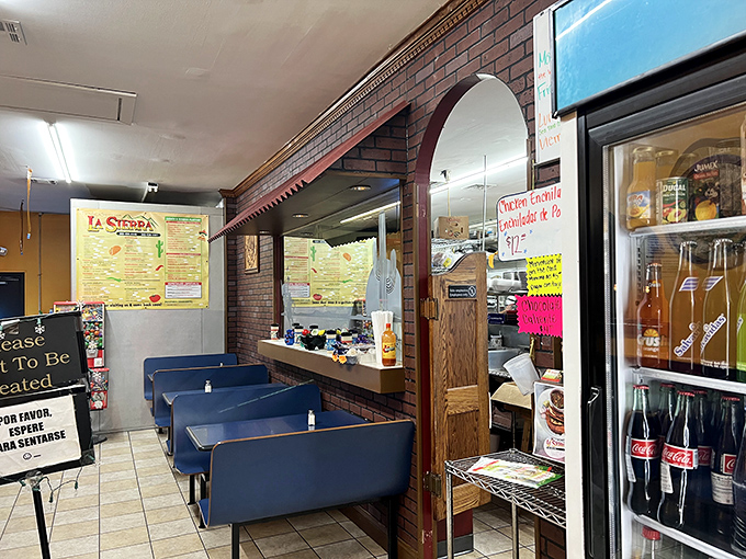 The kitchen area offers a glimpse behind the culinary curtain, where magic happens without smoke, mirrors, or molecular gastronomy.