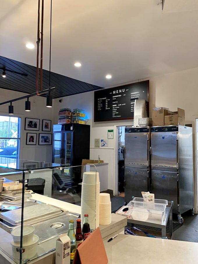 The kitchen area &ndash; streamlined, efficient, and ready for the daily pilgrimage of barbecue devotees who've heard the gospel of good brisket.