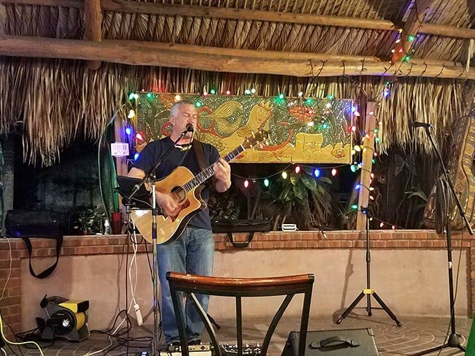 Live music under the tiki hut transforms an ordinary evening into the backyard party you wish your cool neighbor would throw.