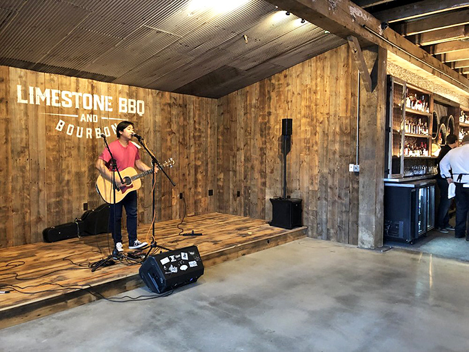 Live music and barbecue&mdash;a pairing as natural as smoke and meat. The wooden stage creates an intimate setting for songs that pair with sauce.