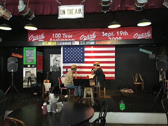 Not just a restaurant but a community hub, where live music and the American flag remind you what small-town Arkansas is all about.