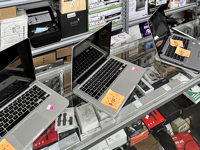 Tech treasures await the patient hunter. These MacBooks with their bright price tags show why tech enthusiasts regularly make the pilgrimage to Rainbum's digital section.