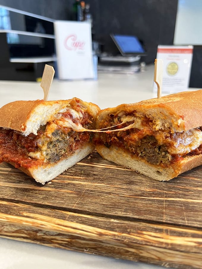 The meatball parm &ndash; where comfort food gets dressed up for a night out. That cheese pull deserves its own slow-motion sequence.