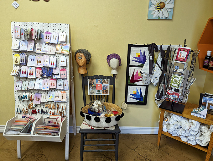 Local artisans display their wares alongside the baked goods. It's like a tiny Utah arts festival where you can also score an epic cinnamon roll.