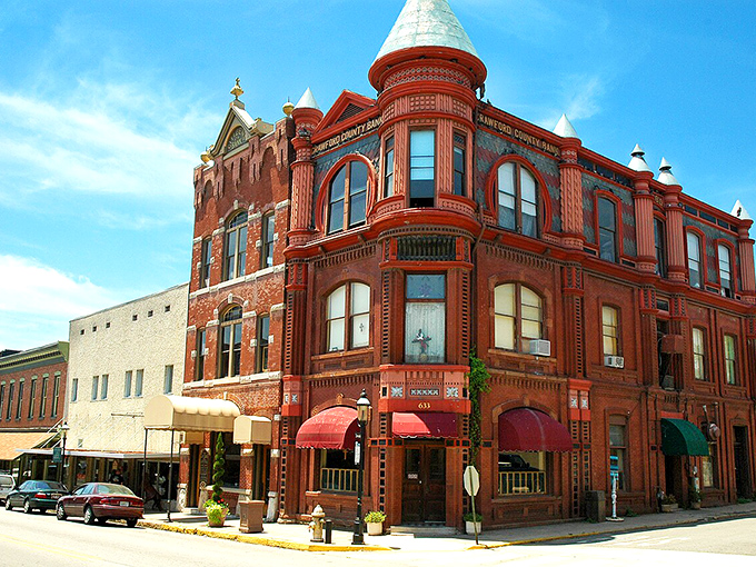 That red brick beauty on the corner? The Old Crawford County Bank building now houses new dreams while preserving architectural swagger from another era.