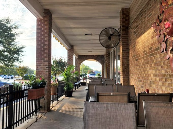 Outdoor seating for when your breakfast deserves fresh air and people-watching. Virginia Beach mornings were made for coffee sipping and hash brown crunching.