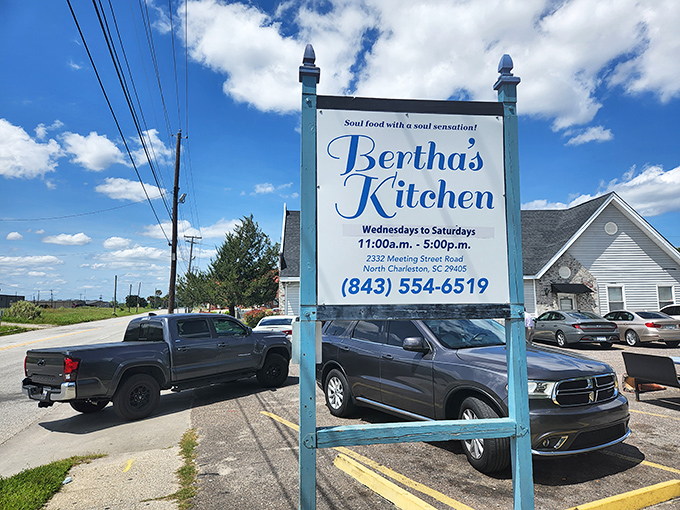 This sign has directed more happy stomachs than most GPS systems in the Carolinas.