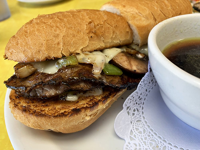 The Panko Cod Sandwich with its perfectly toasted bun and melty cheese is the comfort food equivalent of a warm hug from someone who really gets you.