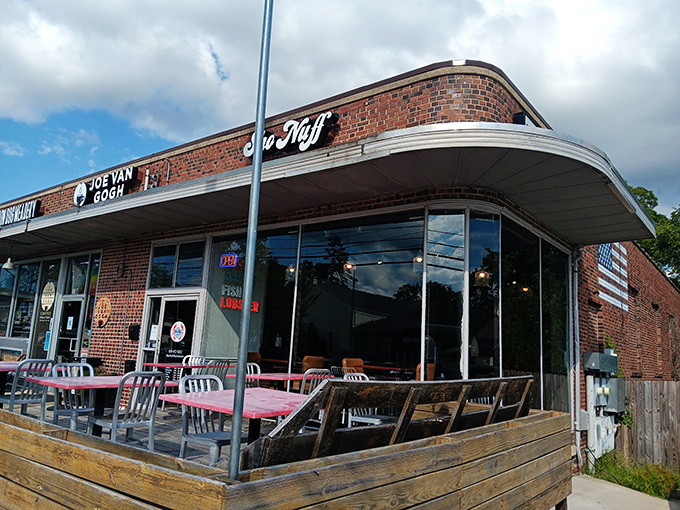 The corner patio where seafood dreams come true under Durham skies, no ocean view required.