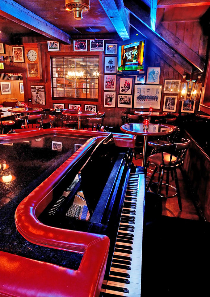 The piano bar area doesn't just promise music; it promises the kind of evening where strangers become friends and nobody checks their phone.