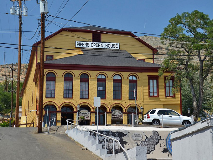 Piper's Opera House brought culture to the frontier. This sunny yellow landmark hosted everything from Shakespeare to prizefights.