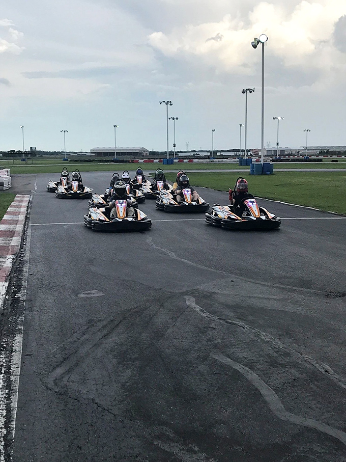 Formation racing requires skill, timing, and the restraint not to bump your buddy who's been bragging since breakfast about his "natural talent."