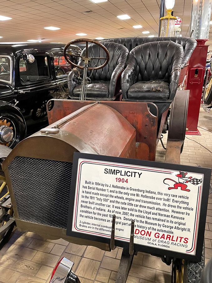 The 1904 Simplicity lives up to its name&mdash;a charming reminder that automotive innovation began with brave souls and simple machines.
