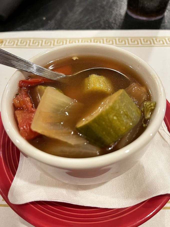 This isn't just vegetable soup&mdash;it's a warm hug in a bowl, with chunks of produce that actually taste like they came from the earth.