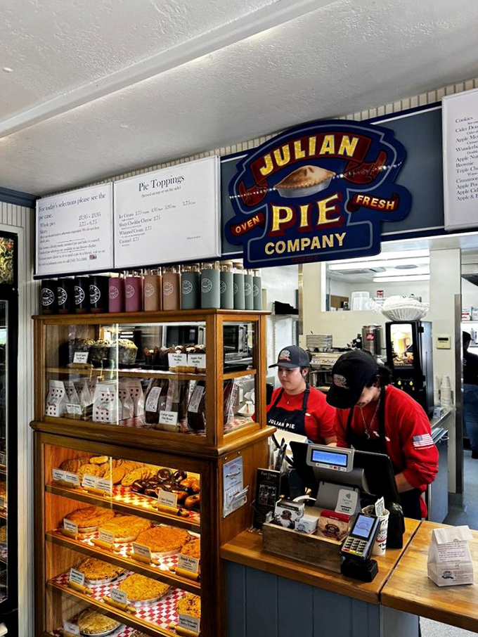 The pie wizards at work. Their efficiency suggests they know they're not just making dessert&mdash;they're creating memories.