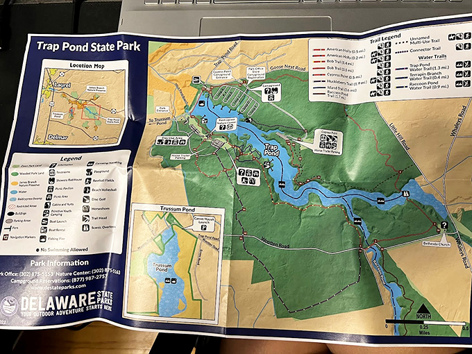 The treasure map to Delaware's hidden gem. X marks every spot worth visiting in this 3,653-acre wonderland.