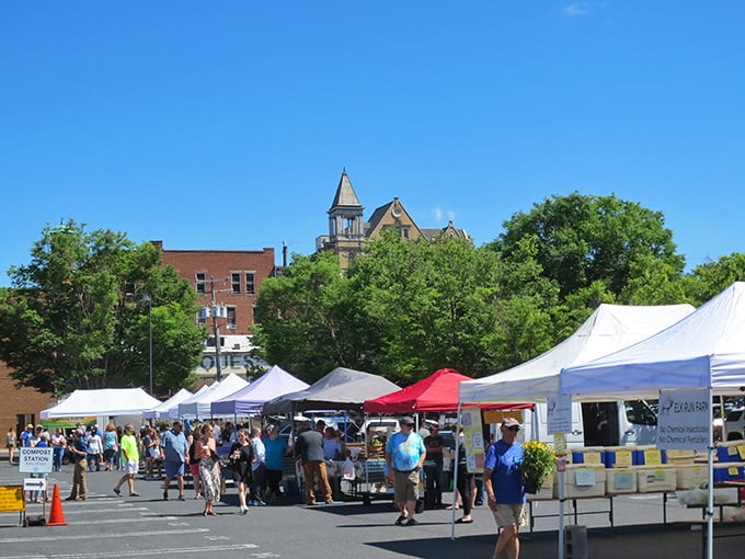 The Staunton Farmers' Market transforms a parking lot into a bustling village square where the tomatoes have more personality than most celebrities.