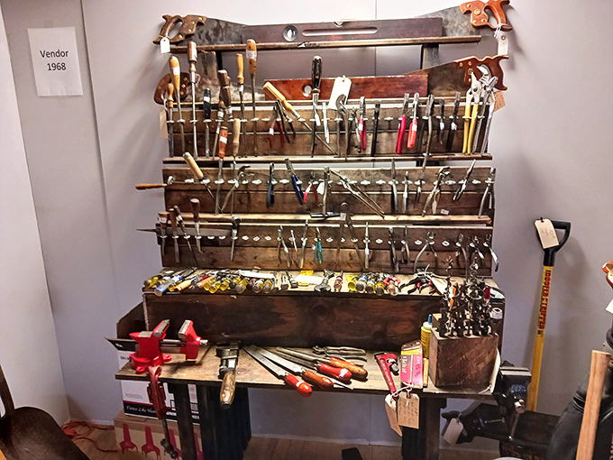 A workshop frozen in time, these tools tell stories of skilled hands that built America one project, one house, one dream at a time.