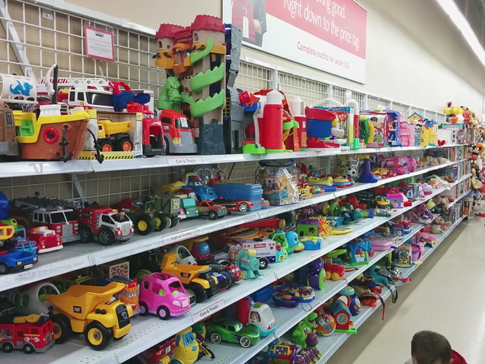 Yesterday's toys seeking tomorrow's playrooms&mdash;plastic treasures with backstories waiting for new adventures and sticky fingerprints.