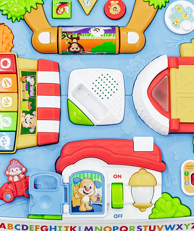 Yesterday's educational toys waiting for tomorrow's curious minds. That Fisher-Price activity center taught letters to kids who now have kids of their own.