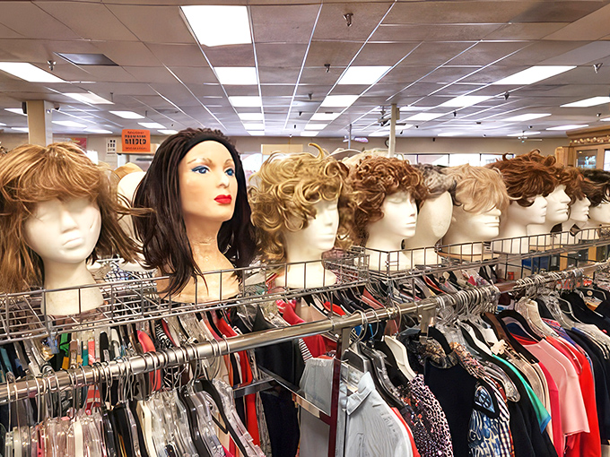 The wig section offers instant transformation without the commitment of actually changing your hair. Monday you, Friday you&mdash;same person, different look!