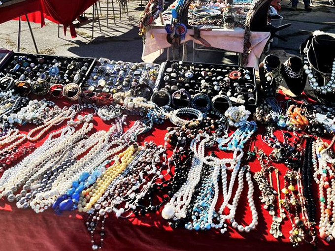 Jewelry hunting at its finest&mdash;these strands of vintage beads and baubles are just waiting to become someone's "my grandmother gave me this" lie.