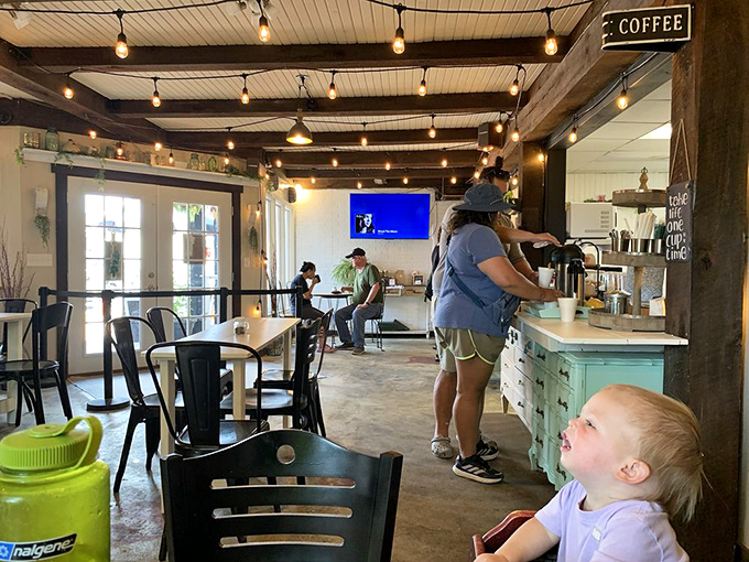 The caf&eacute;'s interior strikes that perfect balance between rustic charm and modern comfort, where lingering over coffee feels like a moral obligation.