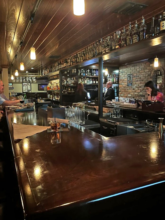 A bar stocked with enough spirits to satisfy both your grandfather's old-fashioned cravings and your cocktail-curious palate.