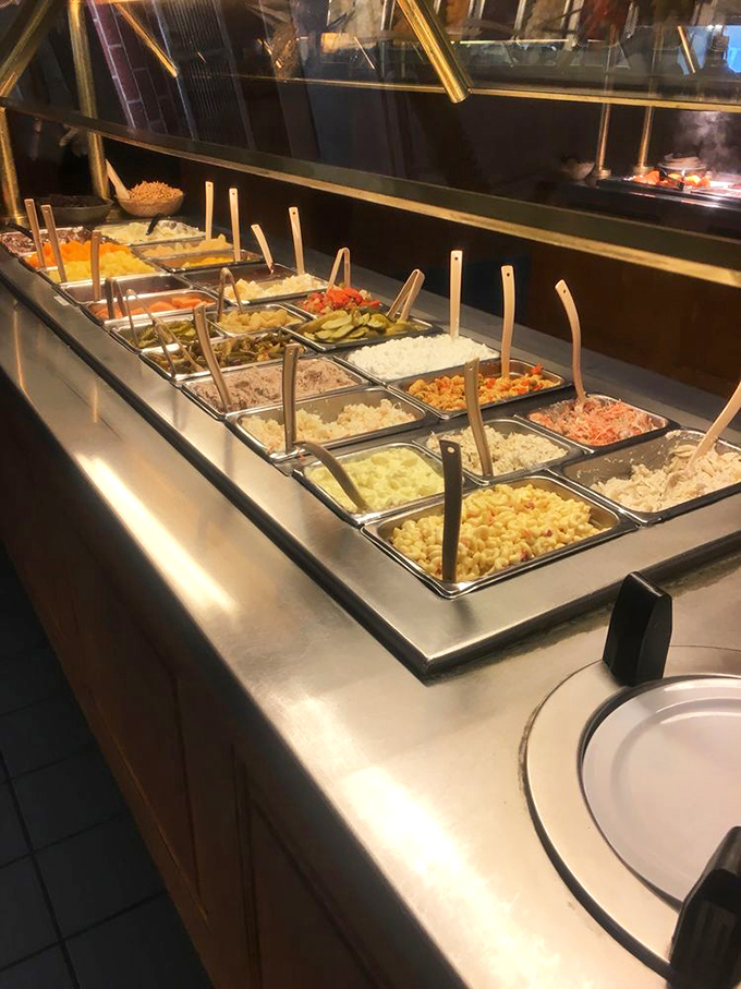 This isn't your 1970s salad bar. The Great 611's spread offers enough variety to make a vegetarian momentarily forget about the steaks.