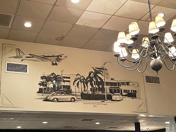 Wall art depicting old Orlando reminds us that before Mickey Mouse, this city had its own distinct flavor &ndash; one that Linda's has been seasoning for generations.