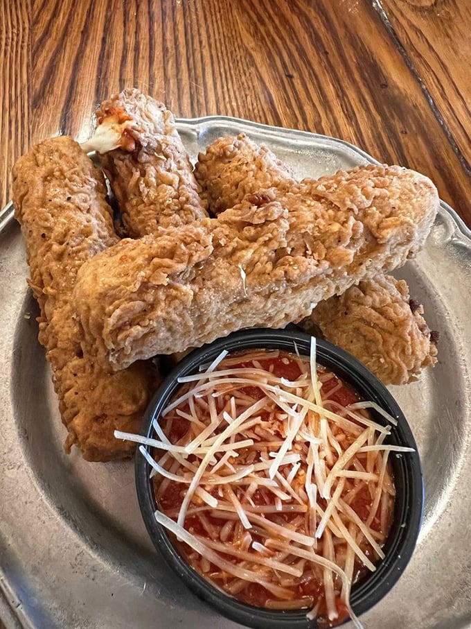 Cheese sticks at Patti's aren't just appetizers, they're golden pillars of stretchy, crispy perfection that put ordinary mozzarella sticks to shame.