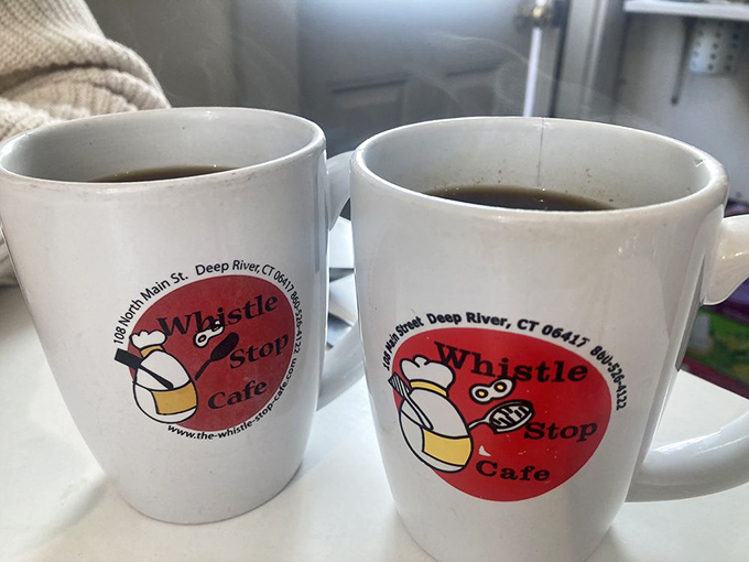 These mugs don't just hold coffee&mdash;they hold the essence of Connecticut morning rituals. Twin vessels promising the liquid courage needed to face whatever the day brings.