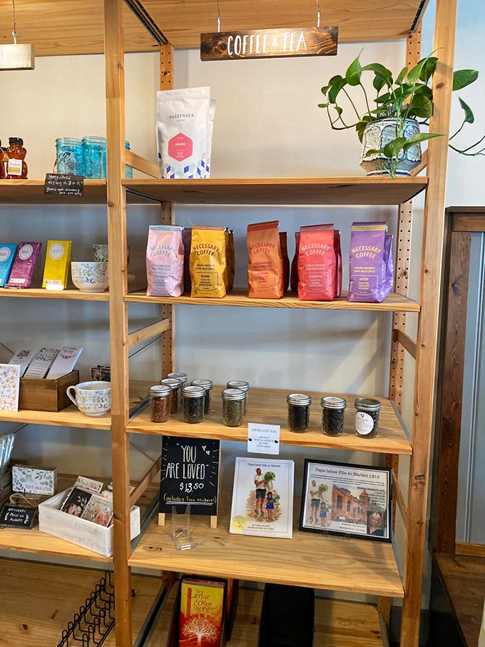 Coffee beans in vibrant packaging promise morning salvation. These colorful bags are like tiny billboards advertising a better day ahead.