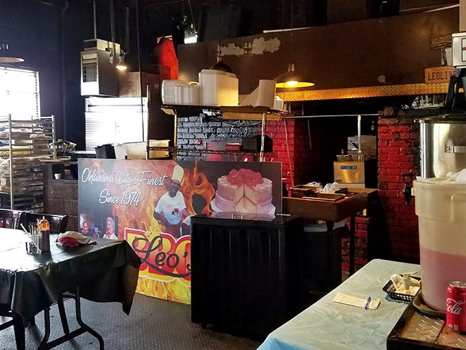 The counter view reveals the beating heart of Leo's operation. Simple surroundings let the food remain the undisputed star of the show.