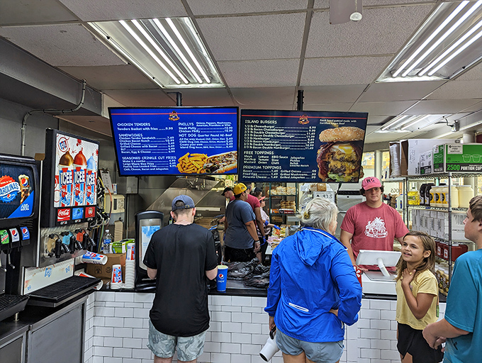 Where hunger meets its match. The anticipation in the air is thicker than the milkshakes they're about to enjoy.