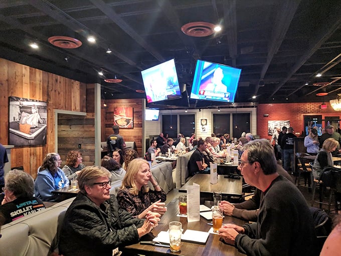 Where friendships are strengthened over pints and plates, with booth seating designed for those "just one more story" conversations.