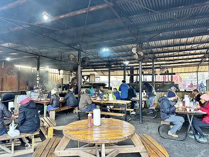 Early risers huddled around tables in a smoke-filled sanctuary, participating in Texas' most delicious Saturday morning ritual.