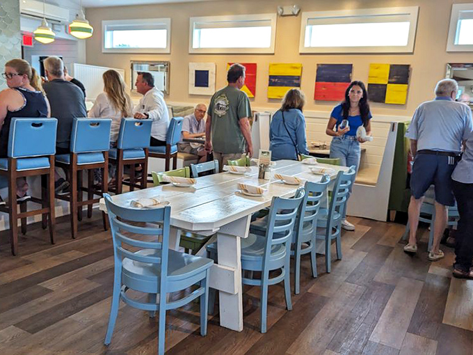 Where seafood enthusiasts gather. Matt's dining room buzzes with the happy energy of people who've just discovered their new favorite restaurant.
