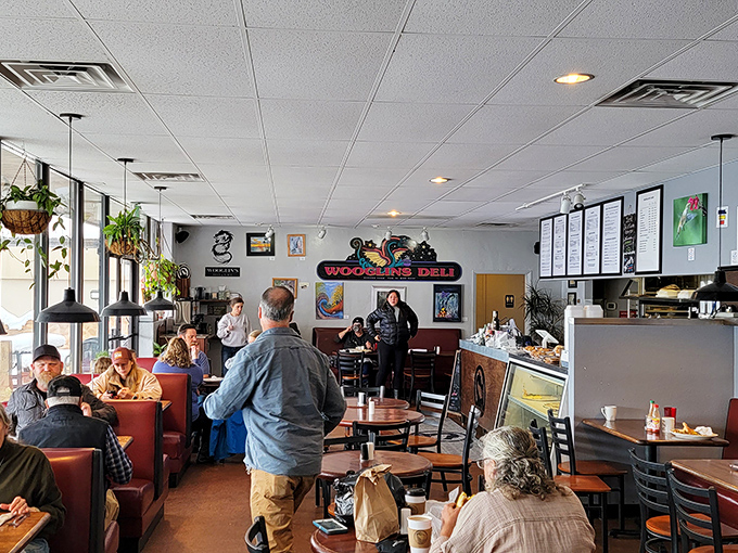 The dining room hums with conversation and coffee cups. These aren't just customers&mdash;they're regulars, coming back for their Wooglin's fix again and again.