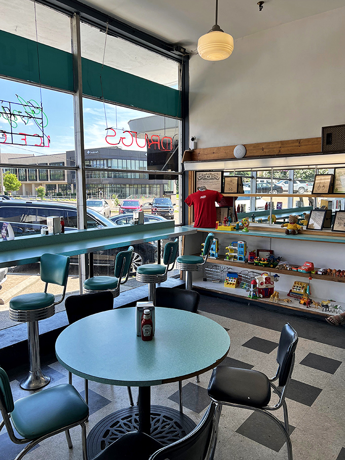 Window seats that offer the perfect balance of people-watching and pancake-eating, life's true definition of multitasking.