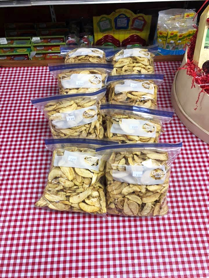 Dehydrated apple slices &ndash; nature's candy made the old-fashioned way, when patience was an ingredient and snacks weren't engineered in labs.