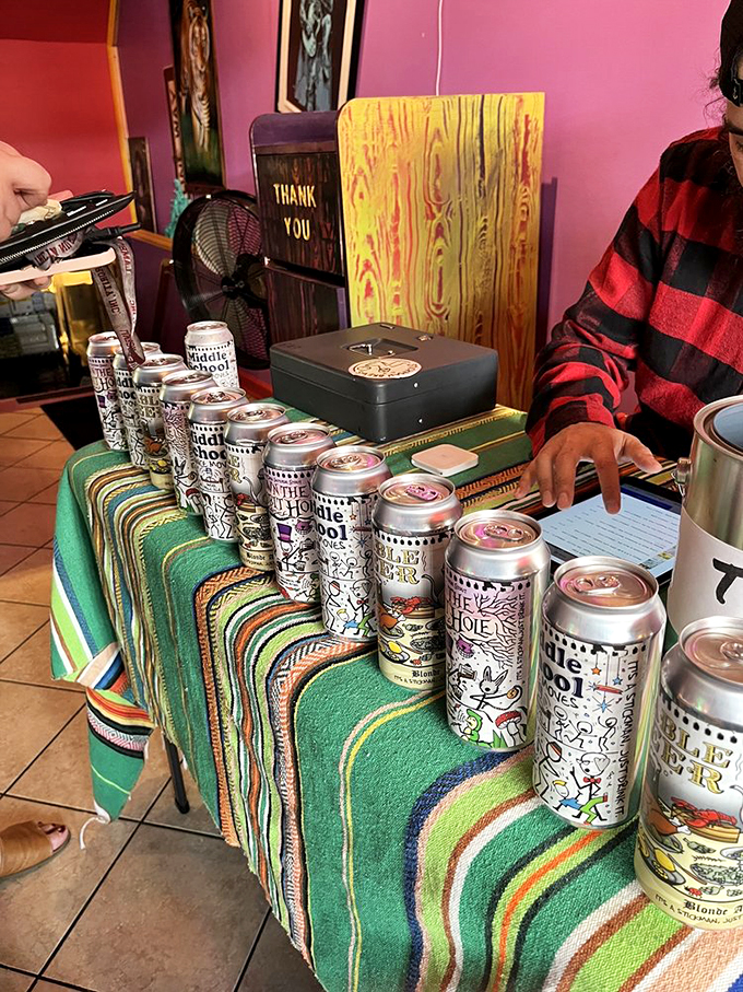 Craft beer lineup that pairs perfectly with spicy Mexican fare. These colorful cans are like little works of art themselves &ndash; almost too pretty to drink. Almost.