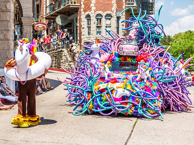 Eureka Springs parades are like your eccentric aunt's art projects come gloriously to life &ndash; colorful, unexpected, and utterly joyful.
